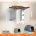 Large Hidden Cat Litter Box Enclosure, Dog-Proof Cabinet with Power ...