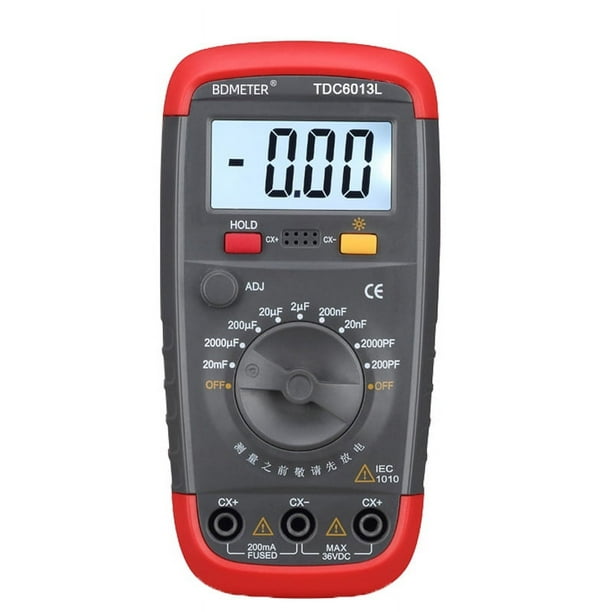 Digital Capacitance Multimeter Capacitor Tester with LCD Backlight and ...