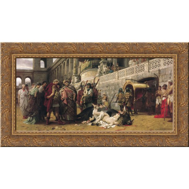 Christian Dirce 24x14 Gold Ornate Wood Framed Canvas Art by Henryk ...