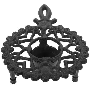 Iron Teapot Warmer Stand Coaster Accessory Practical Both Side Handle ...