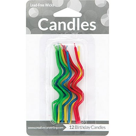 Creative Converting 12 Count Crazy Curl Birthday Cake Candles, Assorted ...
