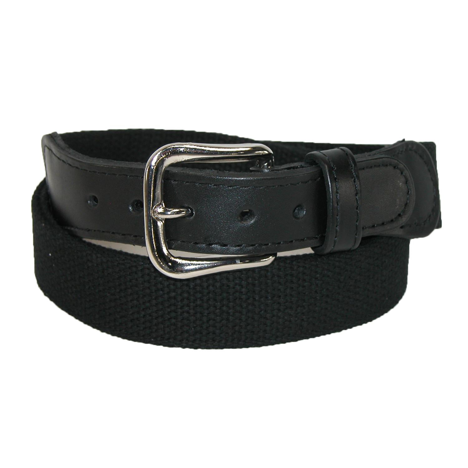 Click here for Boston Leather Cotton Web Belt With Leather Tabs (... prices