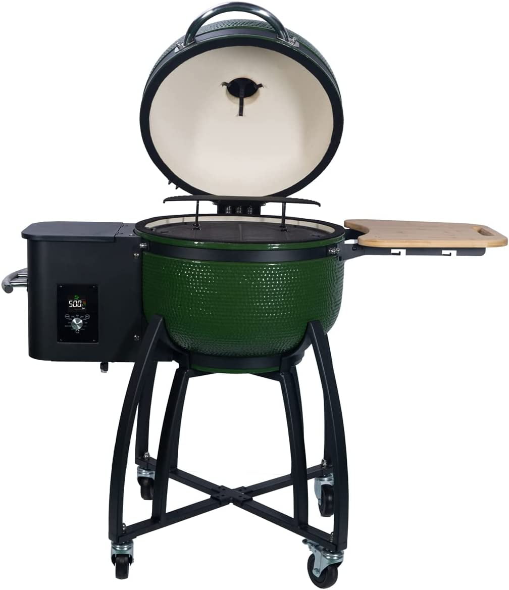 Ceramic Pellet Grill, 4-in-1 Smoked Roasted Barbecue Pan-roasted with ...