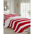 4 Piece Duvet Cover Set Full, Vintage Red Stripes Abstract Soft ...