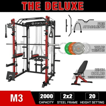 Mikolo Smith Machine, 2000lbs Multifunctional Weightlifting Home Gym ...