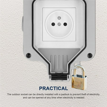 French 16A Outdoor Socket IP66 Waterproof Splash-proof Outdoor Switch ...