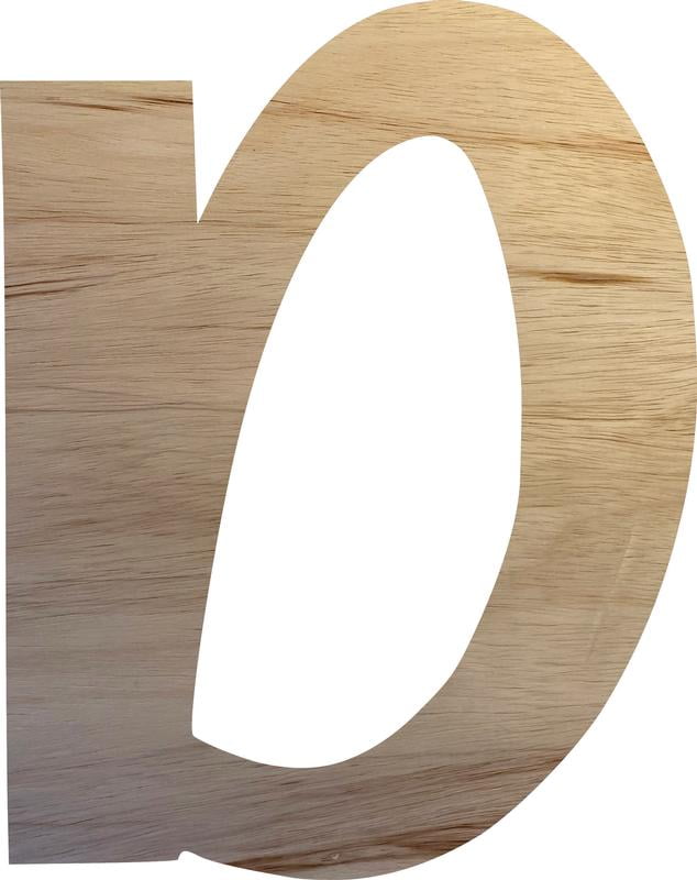 Wooden Letter (D) Unfinished Craft, 8'' Tall Alphabet Wood Letter DIY ...