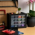 IRIS, Small Parts and Hardware Organizer Cabinet, 16 Drawer, Black ...