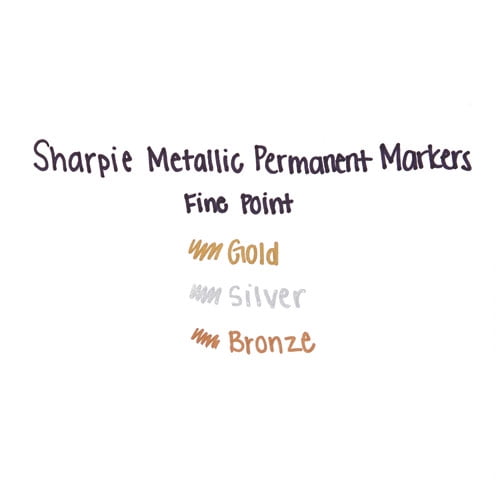 Sharpie Metallic Fine Point Permanent Markers, Fine Bullet Tip, Gold ...