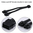 8Pin to 8Pin (6+2P) PCIExpress Video Card Power Adapter Cable 8pin 6pin ...
