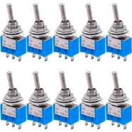 5pcs 2 Position Straight 6P DPDT Micro Slide Switch Latching Toggle Switch - Walmart.com