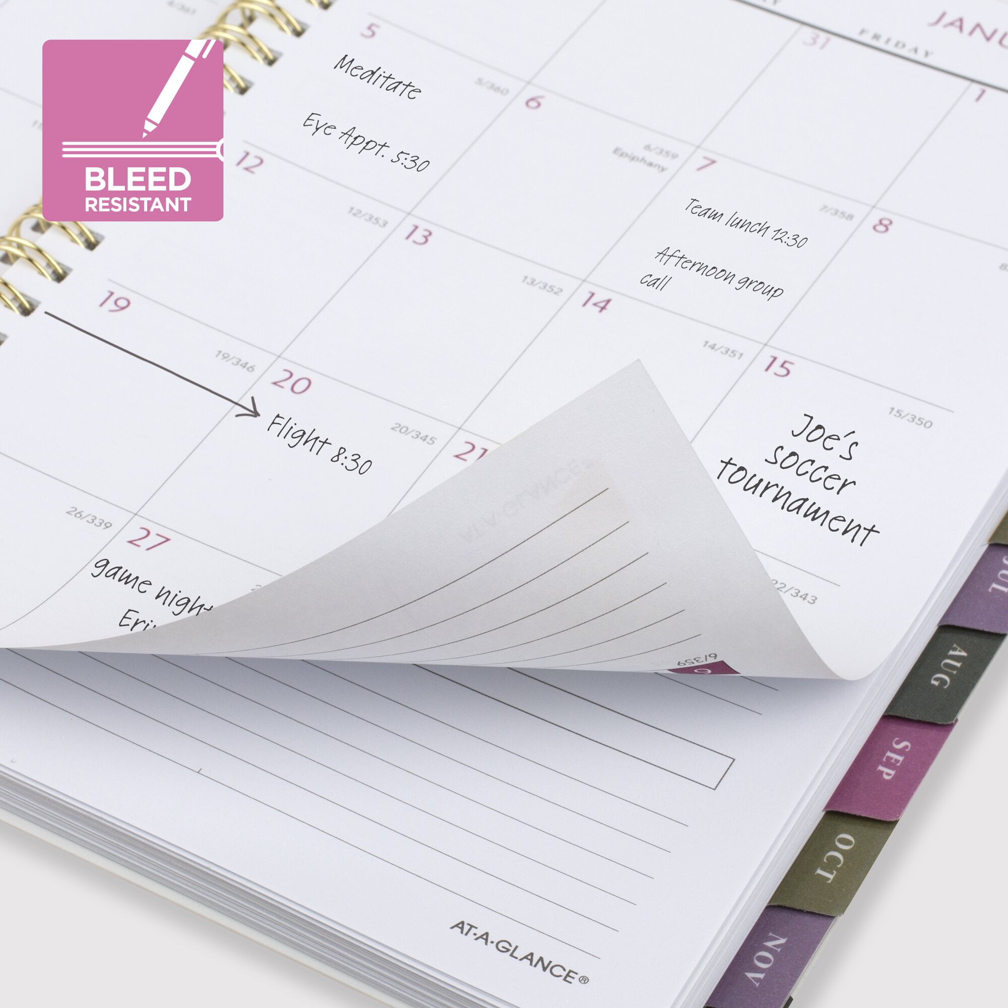 AT-A-GLANCE BADGE Wave 2022 Weekly Monthly Planner Small 5 12 x 8 12 ...