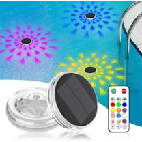 Panpaddle 2 Pack Solar Floating Pool Lights with Remote Control ...
