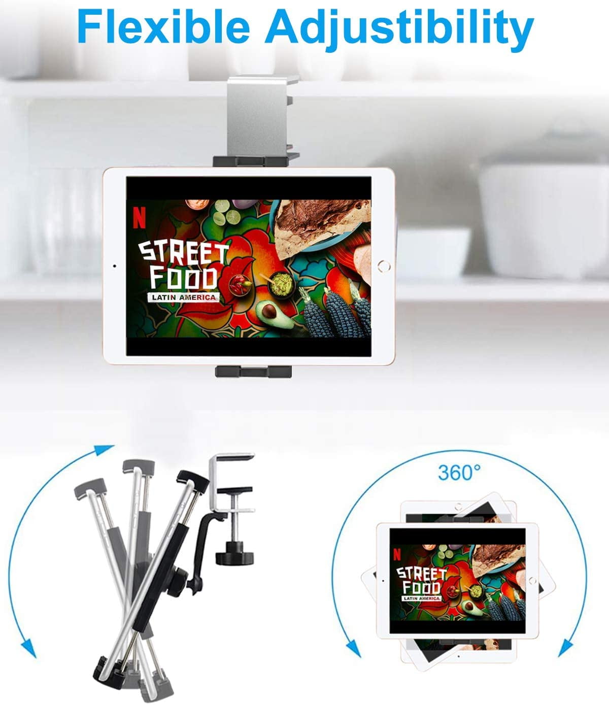 Buy Kitchen Cabinet Tablet Holder, woleyi Easy Install Cabinet Tablet ...