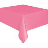 Hot Pink Plastic Party Tablecloth, 108 x 54in - Walmart.com