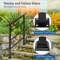 SYTHERS 3 Steps Black Handrails for Outdoor Steps, Adjustable Staircase ...