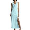 Byworldtasic Womens Dress Cowl Neck Sleeveless Maxi Dress Elegant ...