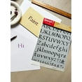 Stencil1 - 1" Calligraphy Letter & Numbers Art Stencils - 8.5" x 11 ...