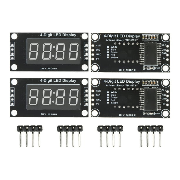 4 Sets Digital Tube Display Module TM1637 7 Segment Display Board 4 Digit Clock Double Dots ...