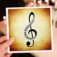 3drose, Image of Black and White Note in Grunge Style, 6 Greeting Cards ...