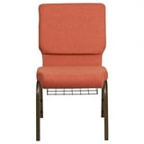 Flash Furniture HERCULES Series 18.5''W Cinnamon Fabric Church Chair ...