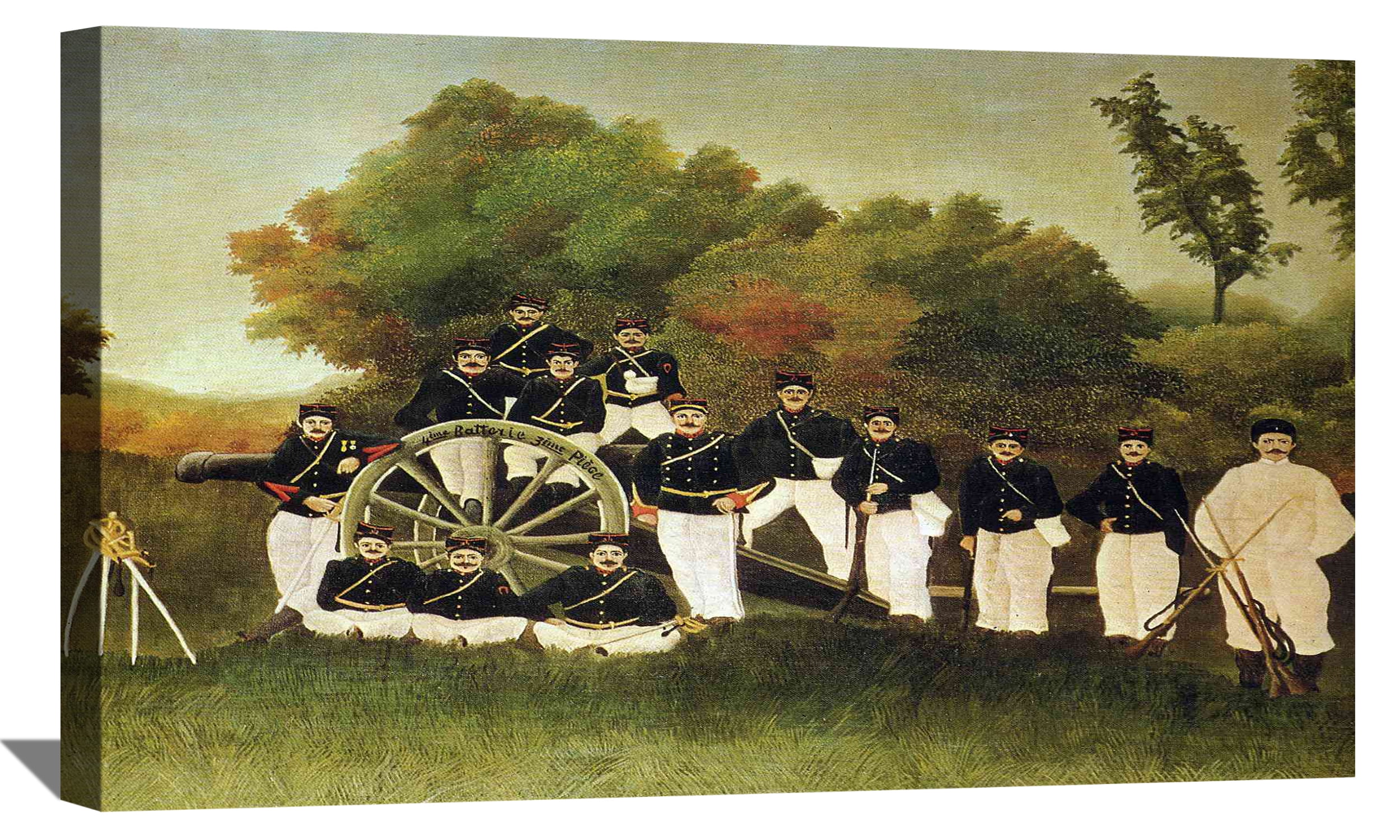 Henri Rousseau Painting Wall Art The Artillerymen Framed Canvas Art ...