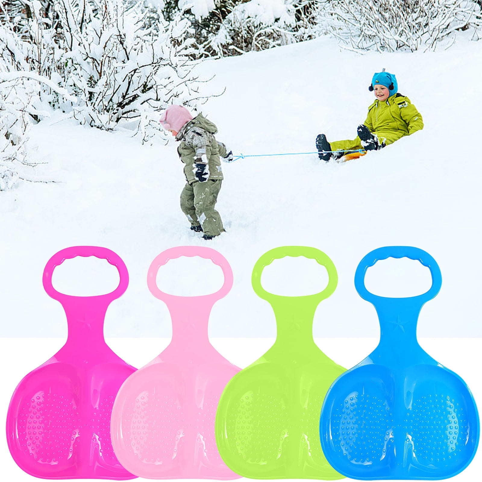LSLJS Snow Sled Board Outdoor Winter Plastic Skiing Boards Snowboard ...