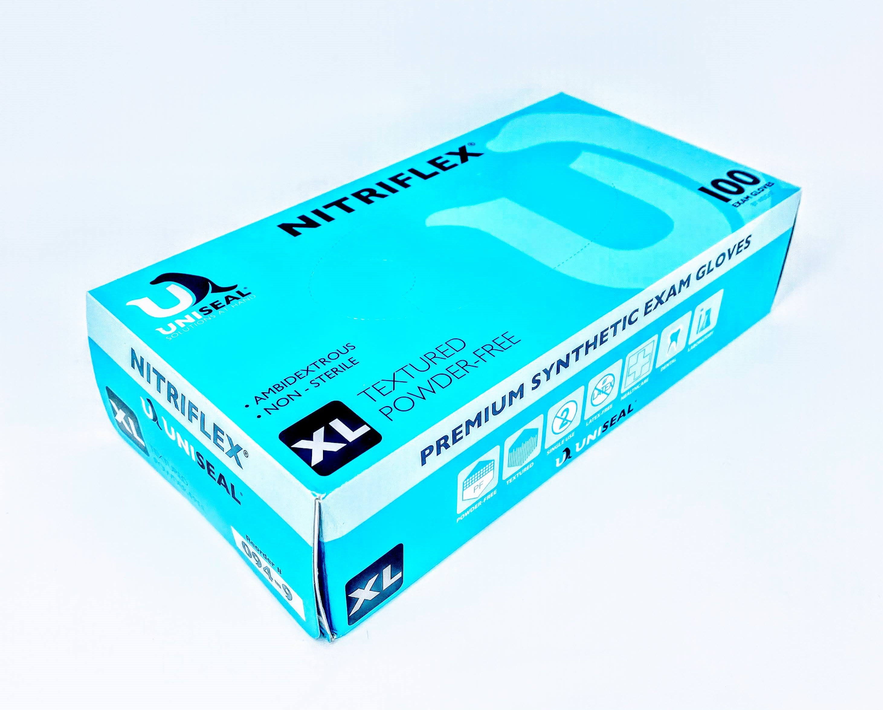 Uniseal Nitriflex Nitrile Exam Gloves Powder-Free - Walmart.com