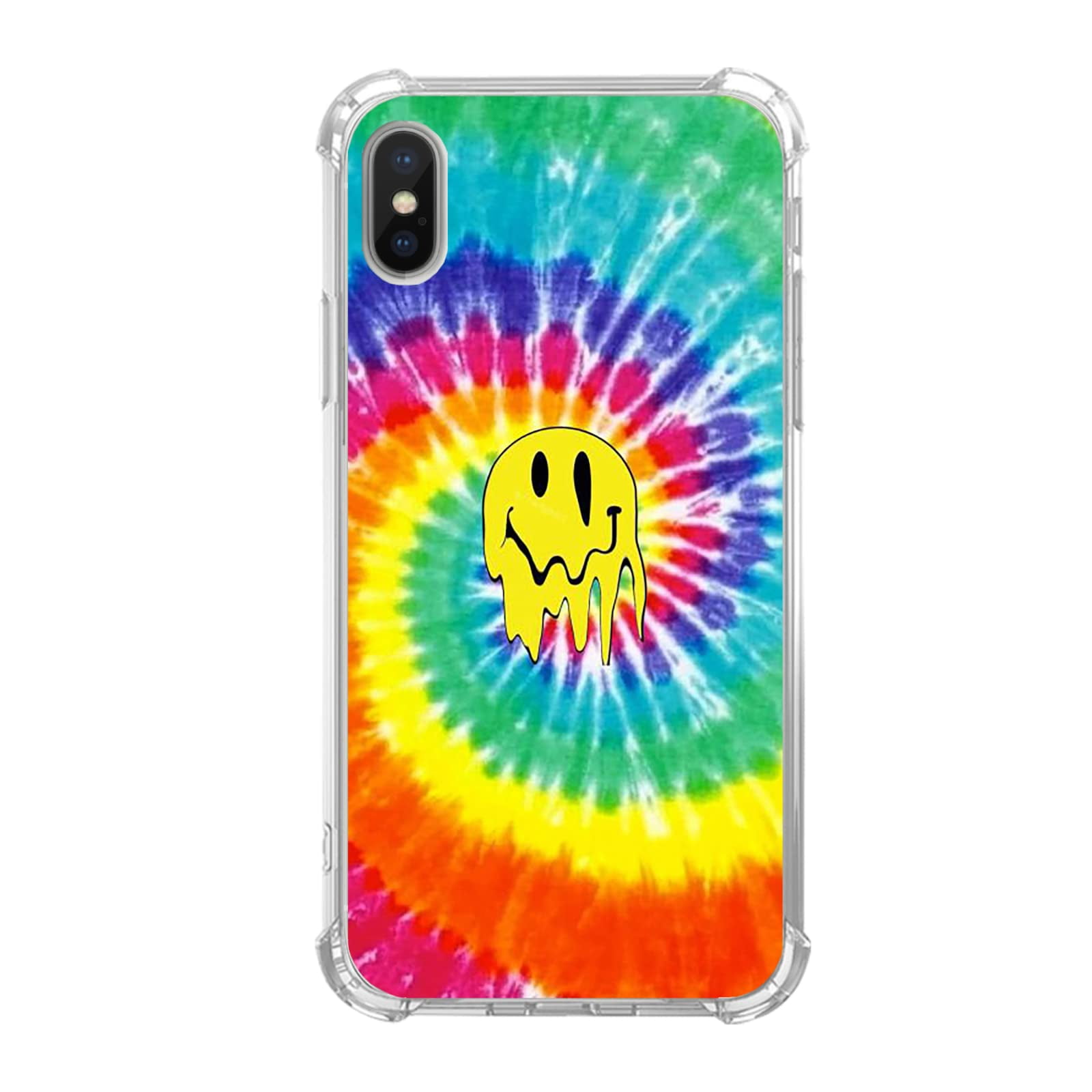Rainbow Melting Smiley Face Case Compatible with iPhone X and iPhone XS ...