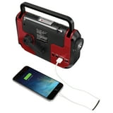 Weather-X WR383R Weather Band AM/FM Radio with LED Flashlight and Solar ...