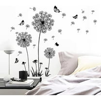 Wall Decals for Bedroom Living Room, Large Dandelion Flowers Wall ...