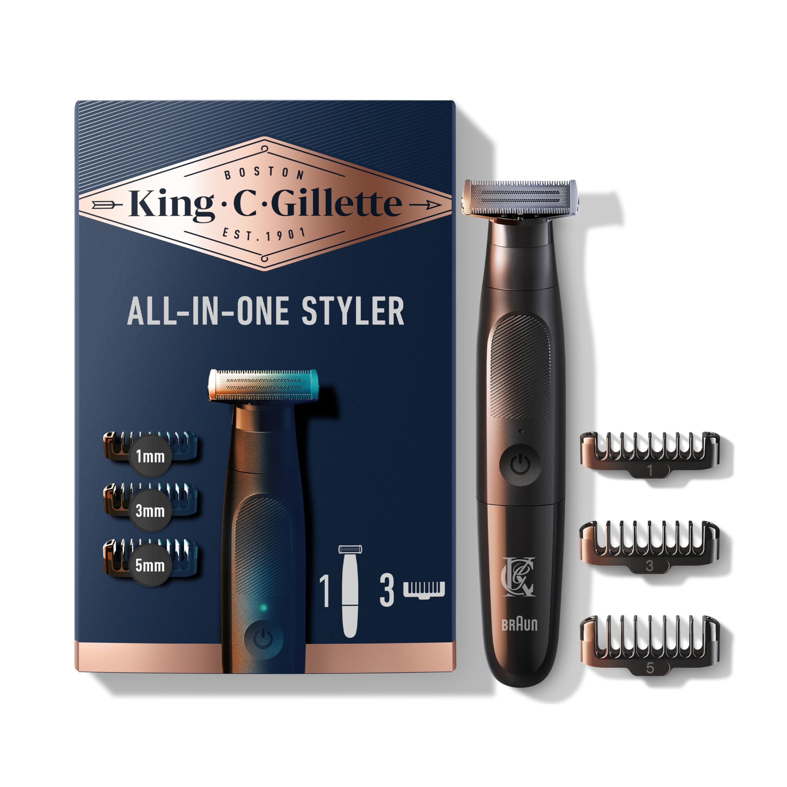 Estilizador todo en uno Stubble Trimmer King C. Gillette para hombre ...