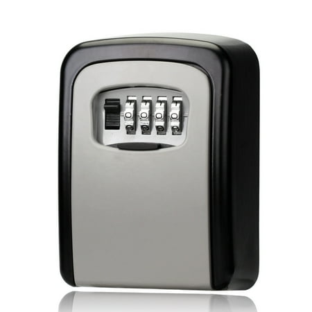SICED Wall Mounted Key Box with 4 Digits - Key Box with Secure Code ...