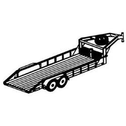 Northern Tool and Equipment 128535 Trailer Blueprints - Tandem Lowboy ...