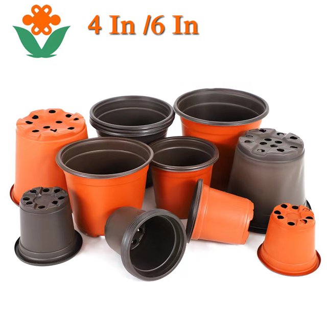 6" Plastic Plant Nursery Pots with Humidity Domes Seedling ,Flower ...
