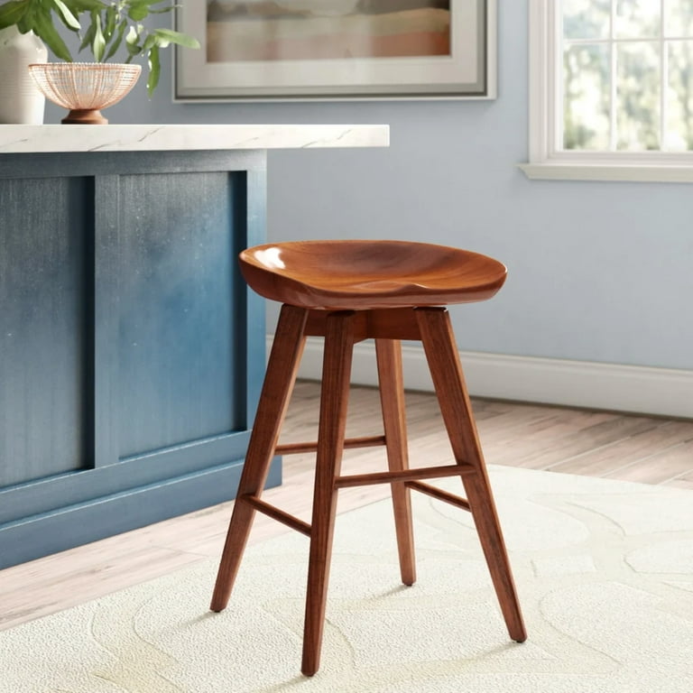 24 Bali Swivel Counter Stool Walnut
