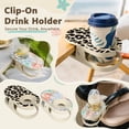 2PC C Minibee Clip-On Plastic Drink Holder Universal Clamp Portable Cup ...