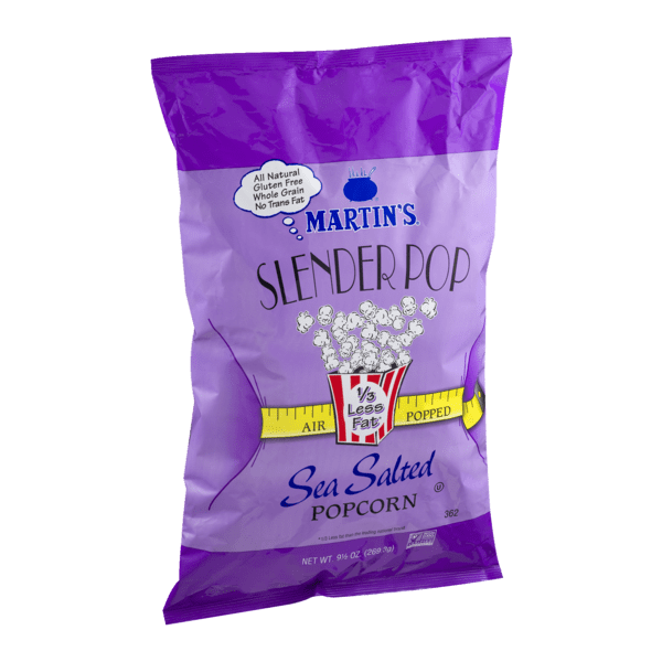 Martin's Slender Pop Sea Salted Popcorn - 9.5 Oz. (4 Bags) - Walmart.com