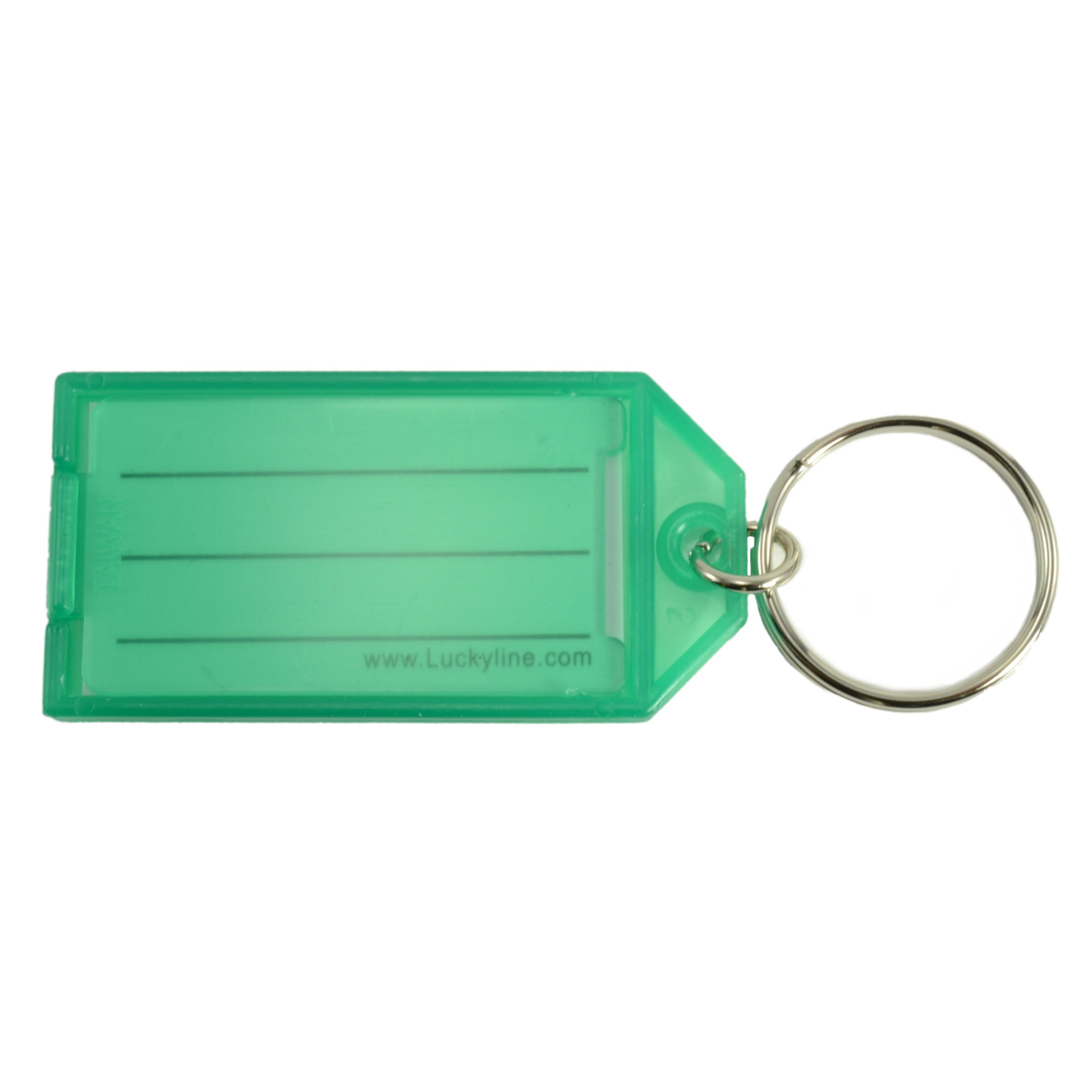 Green Plastic Ring Key Tags with Splits (6 pcs.) - Walmart.com