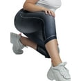 Frontwalk Women Plus Size Leggings Capri Pants Tummy Control Faux Denim
