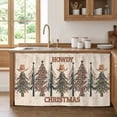 Brown Christmas Cabinet Curtains 32"W x 55"L,Dustproof Sink Skirt ...