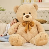 Muiteiur Fluffy Big Life-Sized 5ft Giant Teddy Bear with Bow, Plush Toy ...