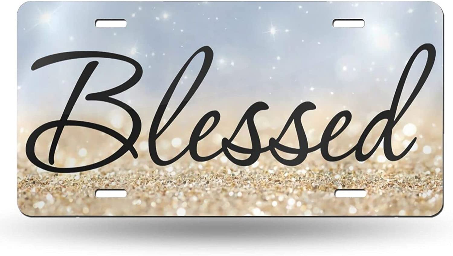 Blessed Gold And White Glitter Background Christian Religious