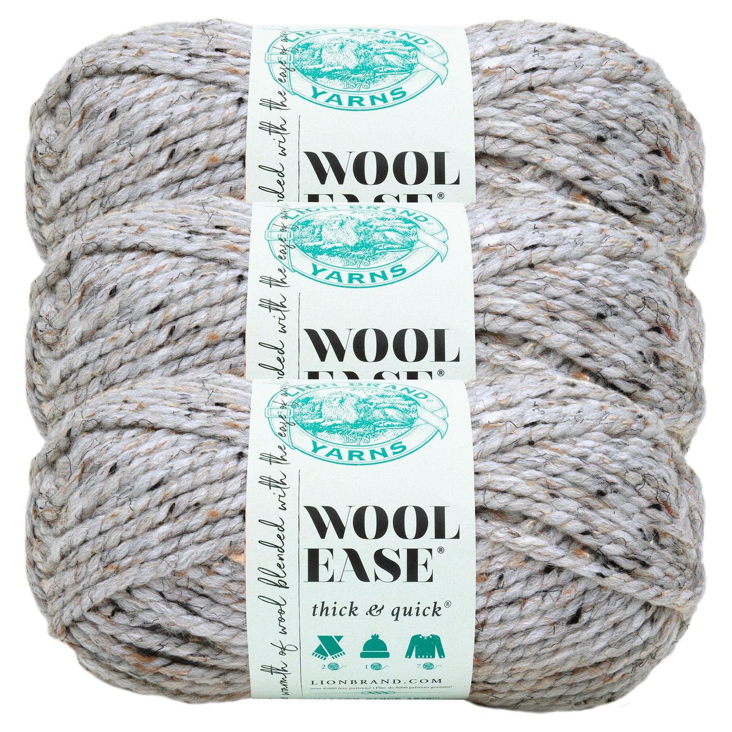 Click here for Lion Brand Wool-Ease Thick & Quick Yarn #6 Super C... prices