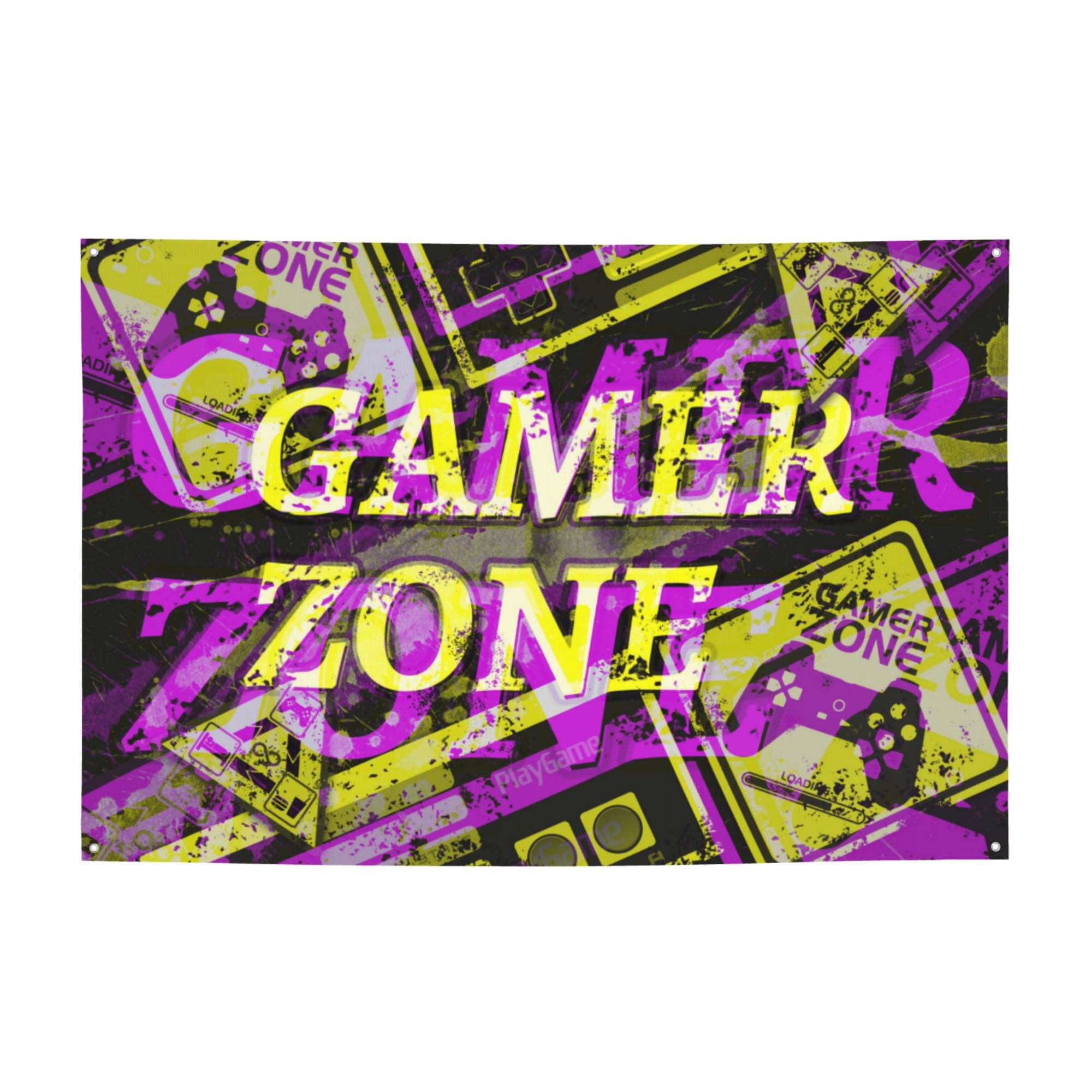 Play Games Gamer Zone Sign Banner, Games Area Hanging Banners Backdrop ...