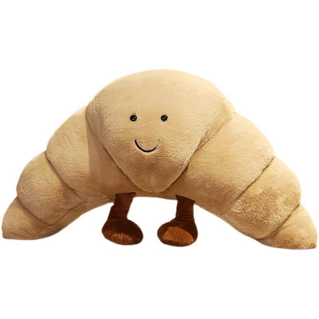 Soft cartoon character croissant doll plush food toy stuffed baguette ...
