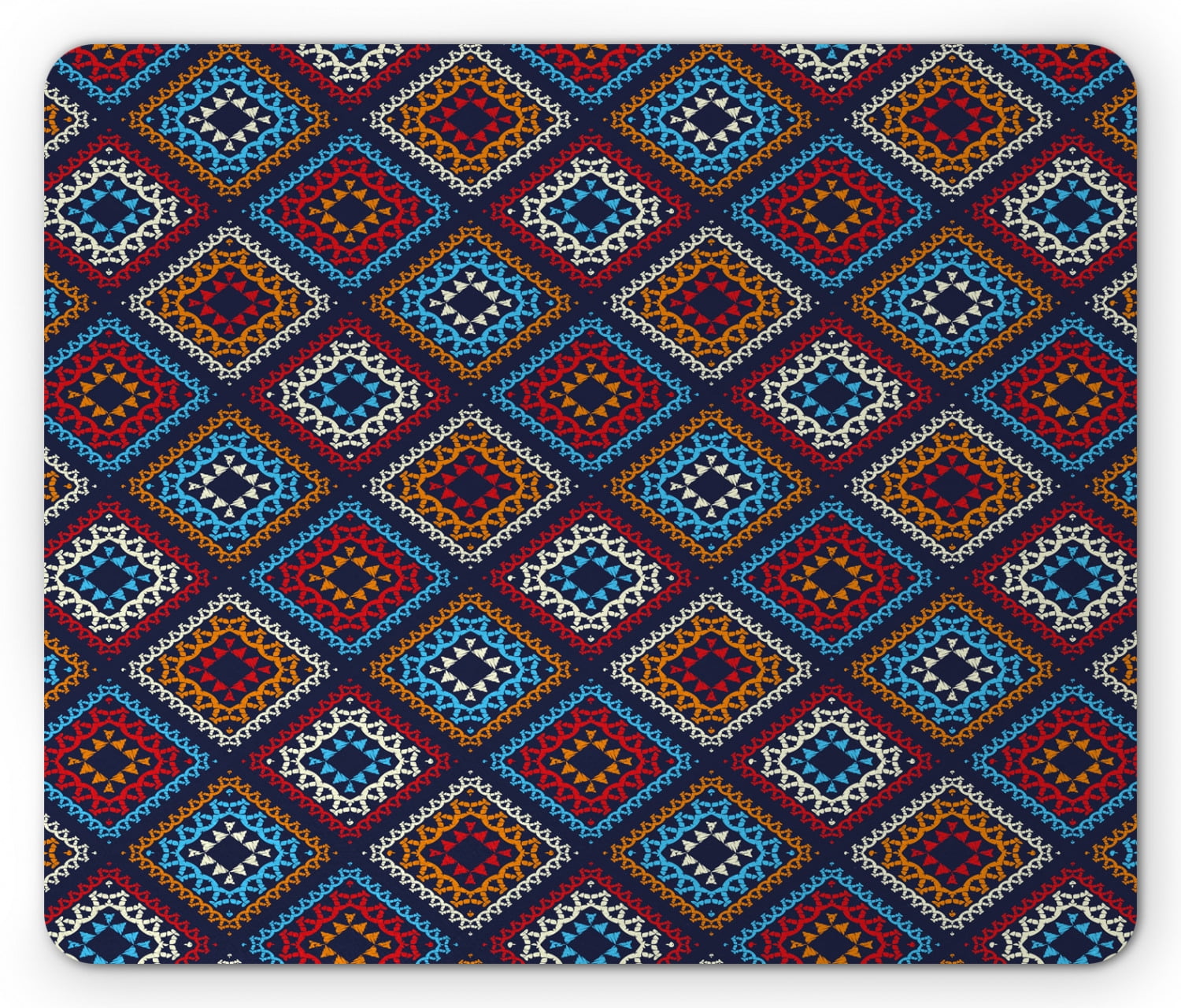 Aztec Mouse Pad, Continuous Motifs in Vivid Colors Pattern, Rectangle ...
