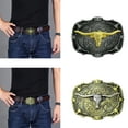 Cowboy Belt Floral Buckles for Men Women Engraved Cool Replacement ...