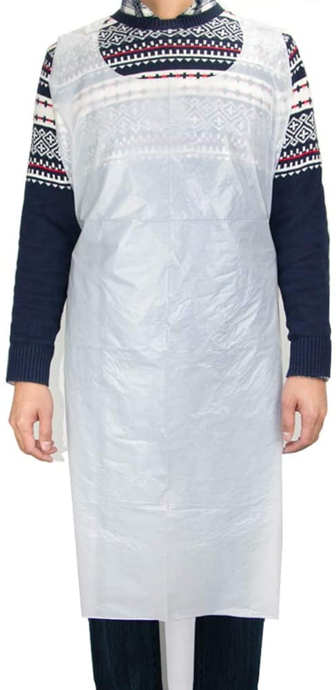 Feiona Poly Aprons 100 pack Large Protective Apron for Commercial or ...