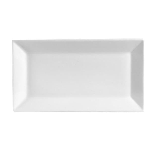 Kingsquare, Rectangle Platter 10", Porcelain, Super White - Walmart.ca